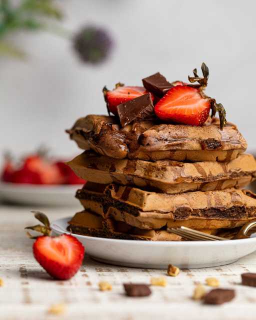 Chocolate Coffee Waffles